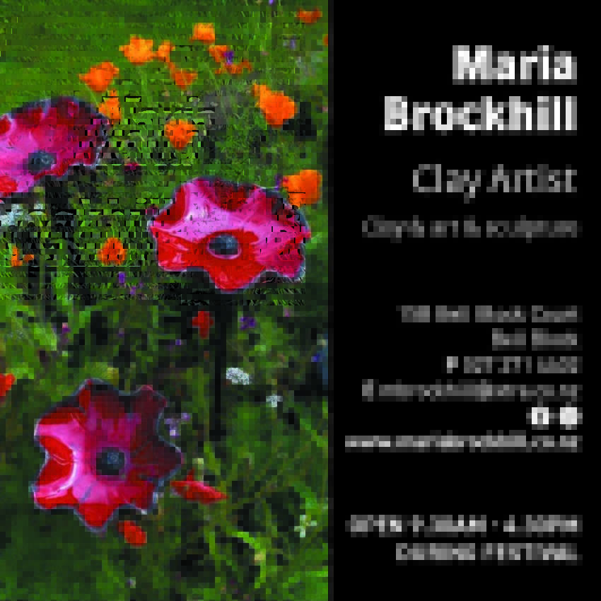 Maria Brockhill - clay artist - Taranaki Fringe Garden Festival